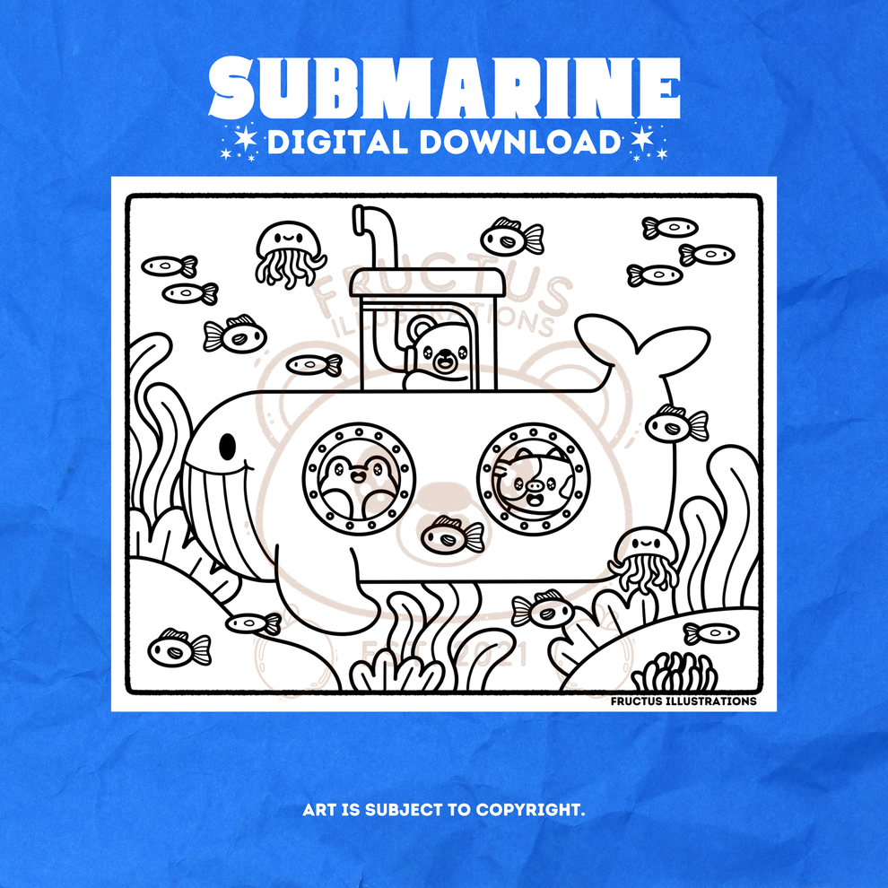 DIGITAL DOWNLOAD · Fructus Summer Coloring Pages – Fructus Illustrations